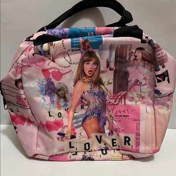 Taylor Swift | Bags | Taylor Swift Pink And Black Collage Lunch Travel ...